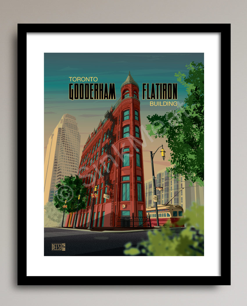 Gooderham Flatiron Building, Toronto, Vintage Style Art Prints – The ...