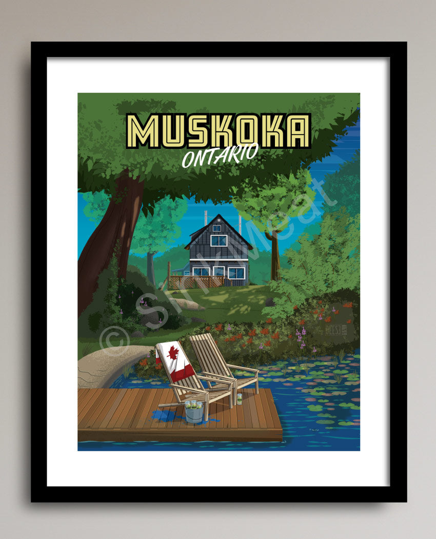 Muskoka Ontario, Vintage Style Art Prints – The SinkMeat Company