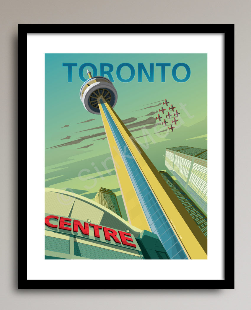 CN Tower, Toronto, Vintage Style Art Prints – The SinkMeat Company